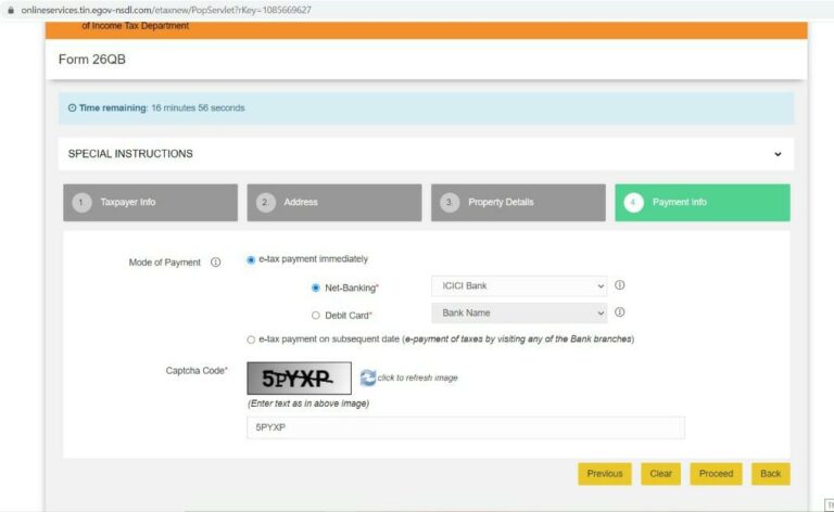 Process of filing Form 26QB- TDS on sale of Property - WhyTax