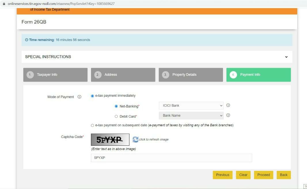 Process of filing Form 26QB- TDS on sale of Property - WhyTax